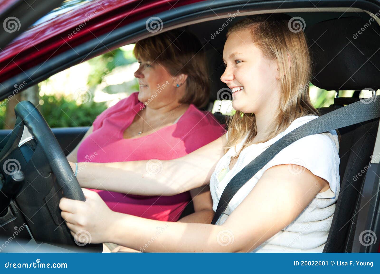 Teenage Driving Lesson stock image. Image of male, happy - 20022601