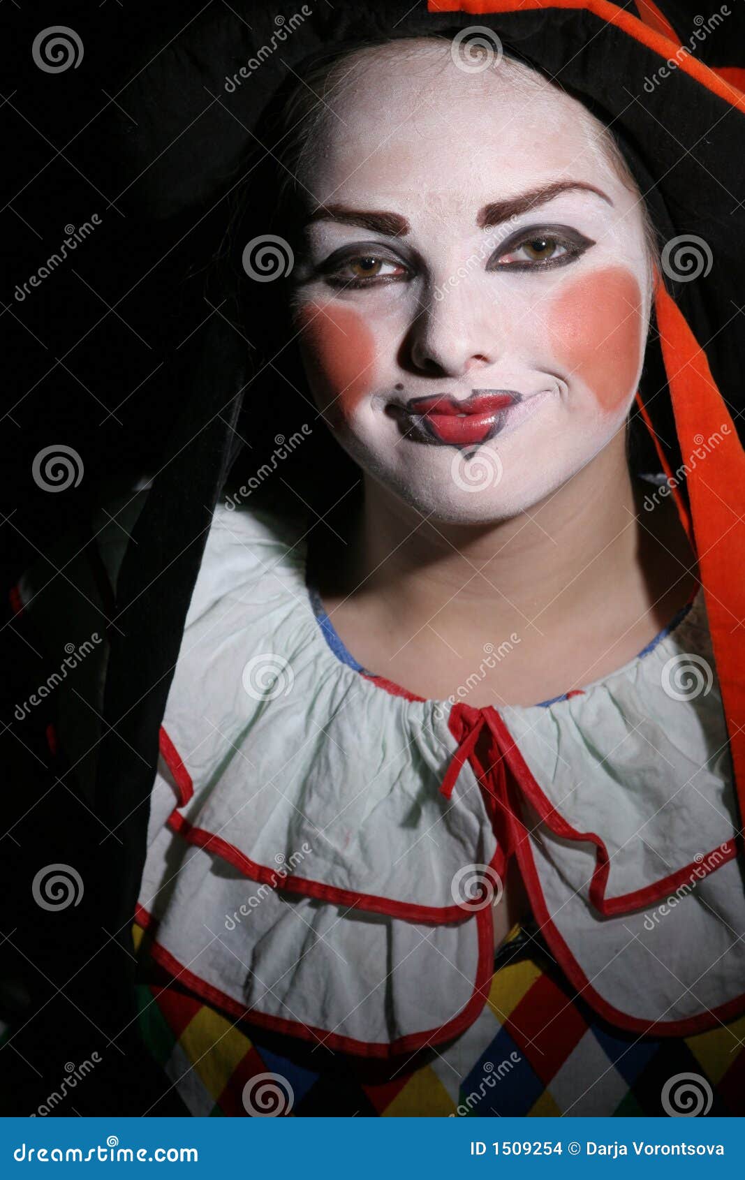 Teenage female clown stock photo. Image of smiling, clown - 1509254
