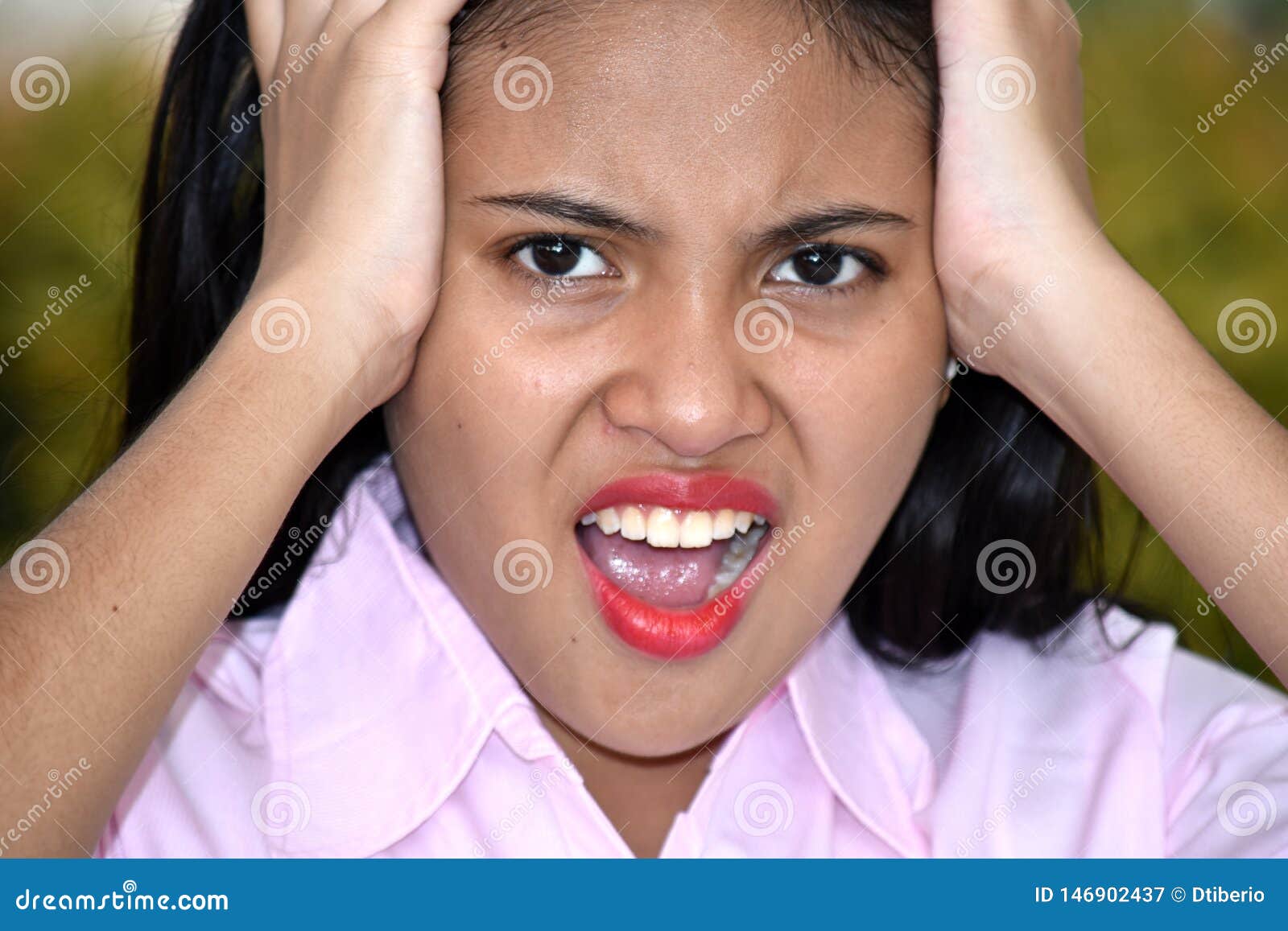 Teenage Female Under Stress Stock Image - Image of stress, concerned ...