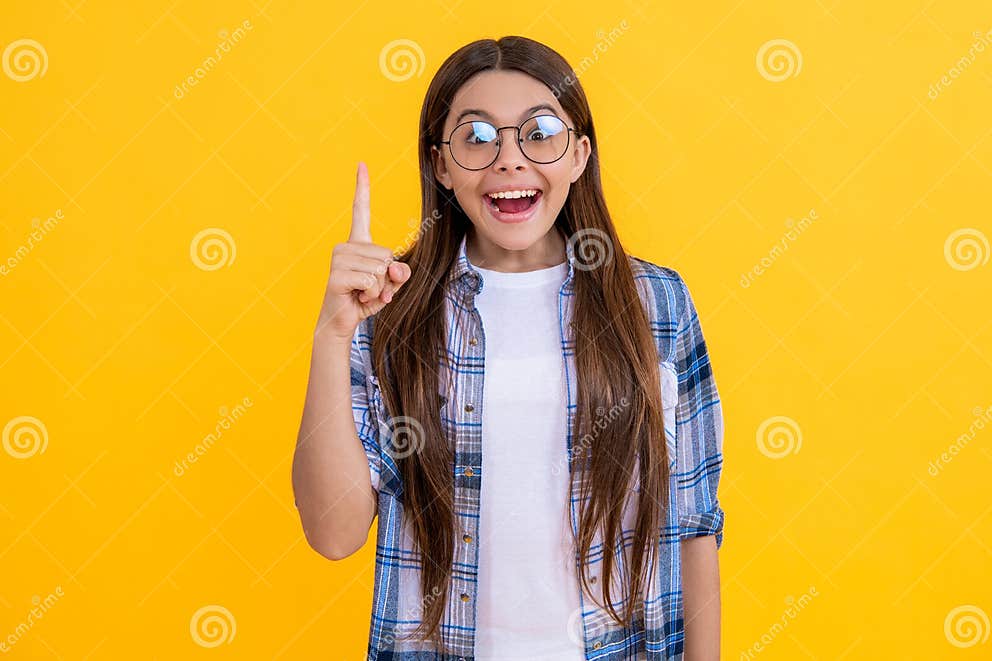 Teenage Girl In Eyesight Eyeglasses Inspired With Idea Girl With