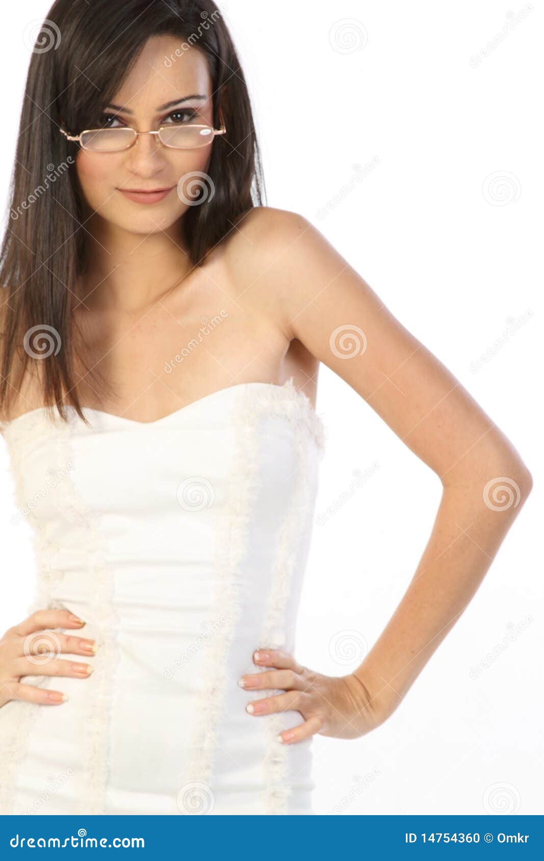 Teenage girl with specs stock photo. Image of cute, hand - 14754360