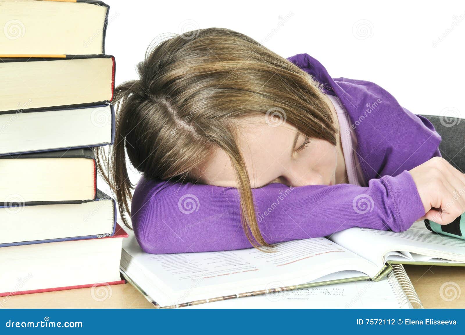Teenage girl studying stock photo. Image of exams, person - 7572112