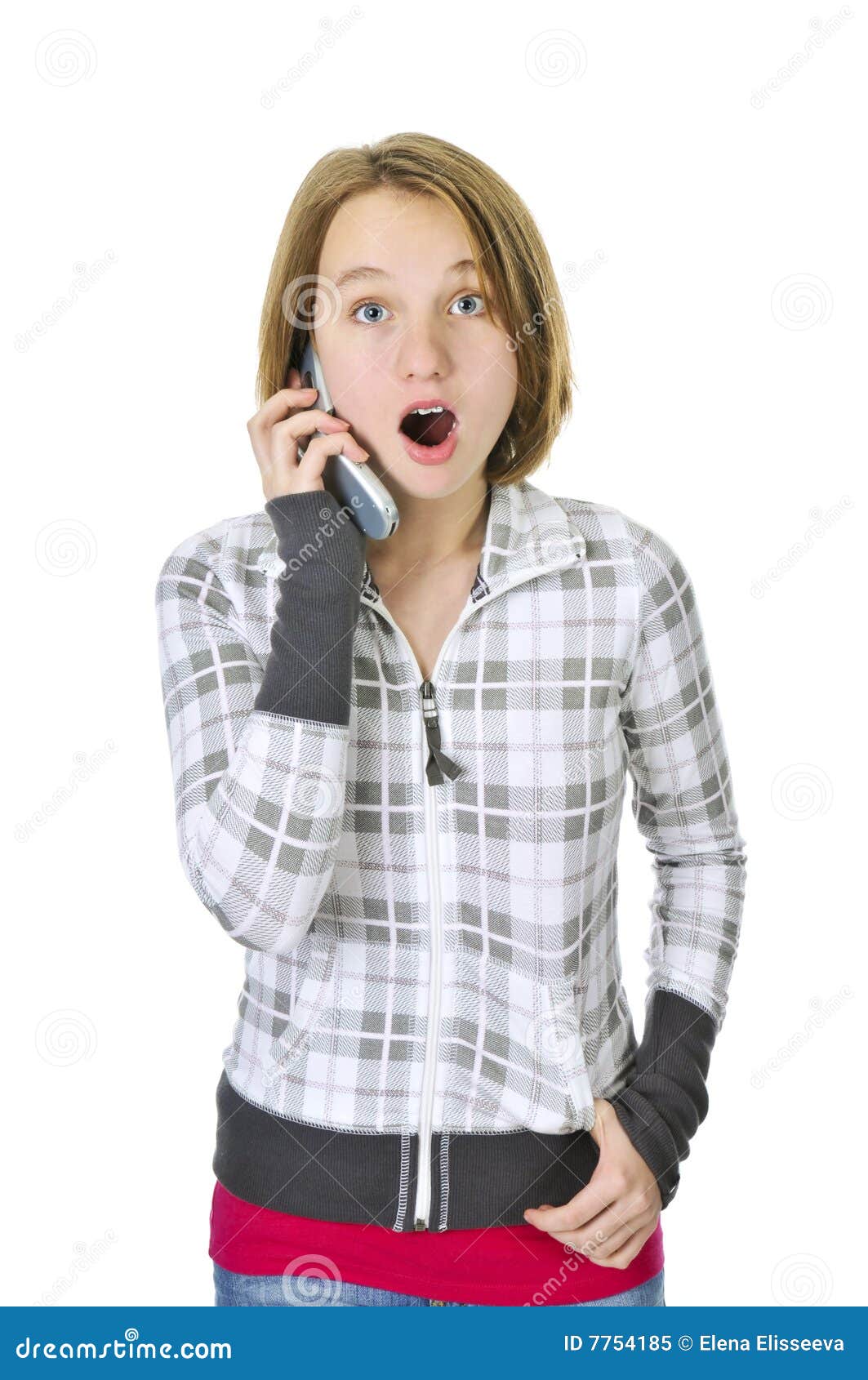 Teenage Girl Talking On Phone Stock Image Image Of Cellular Person