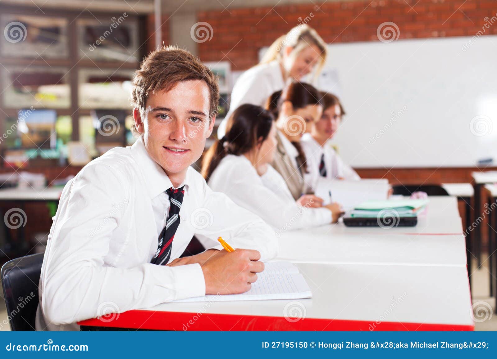 Teenage school student stock photo. Image of learning - 27195150