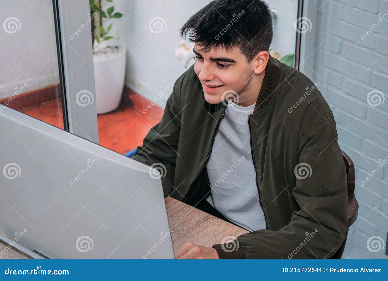 Student Working with Computer at Home Stock Photo - Image of lifestyle ...