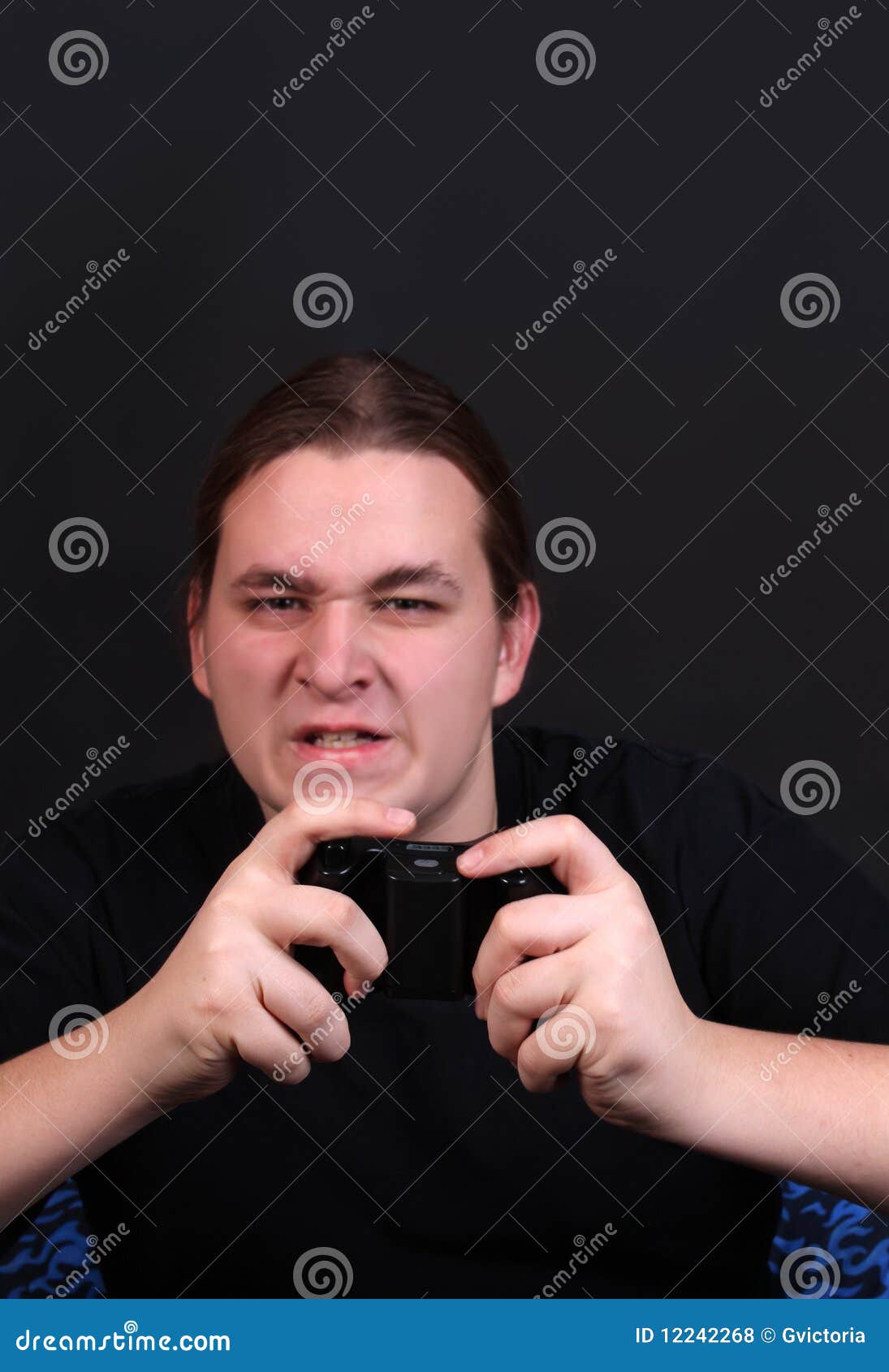 Teenage video game player stock photo. Image of remote - 12242268