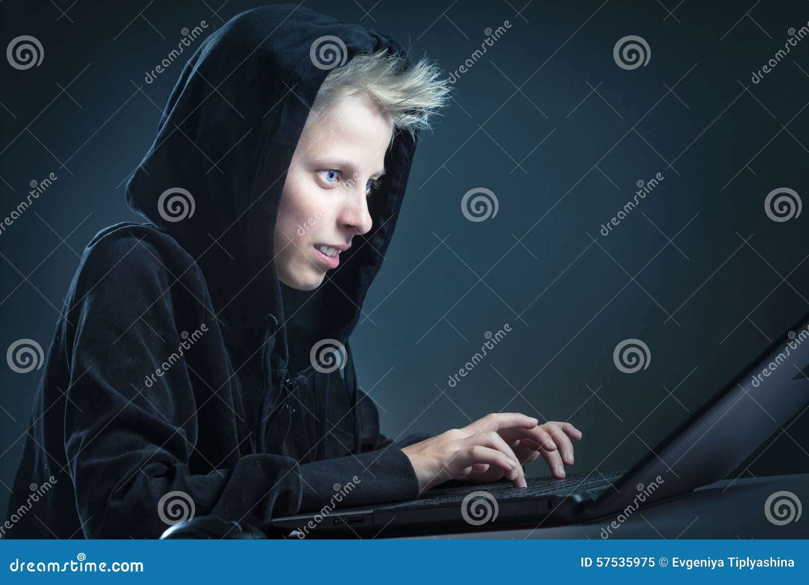 Teenager behind a computer stock image. Image of teen - 57535975