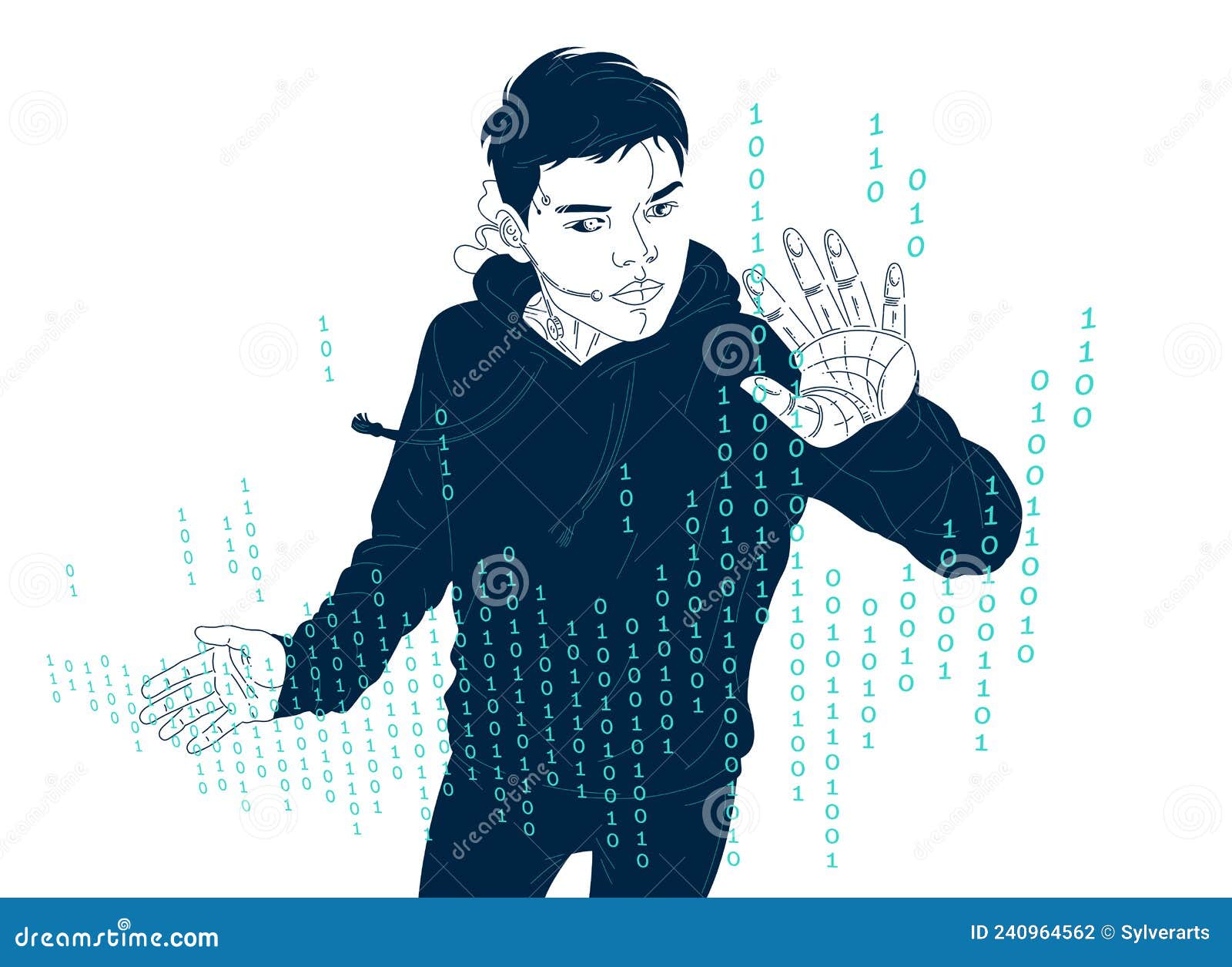 Young Coder Character Vector Web Developer Programming Coding Software Development
