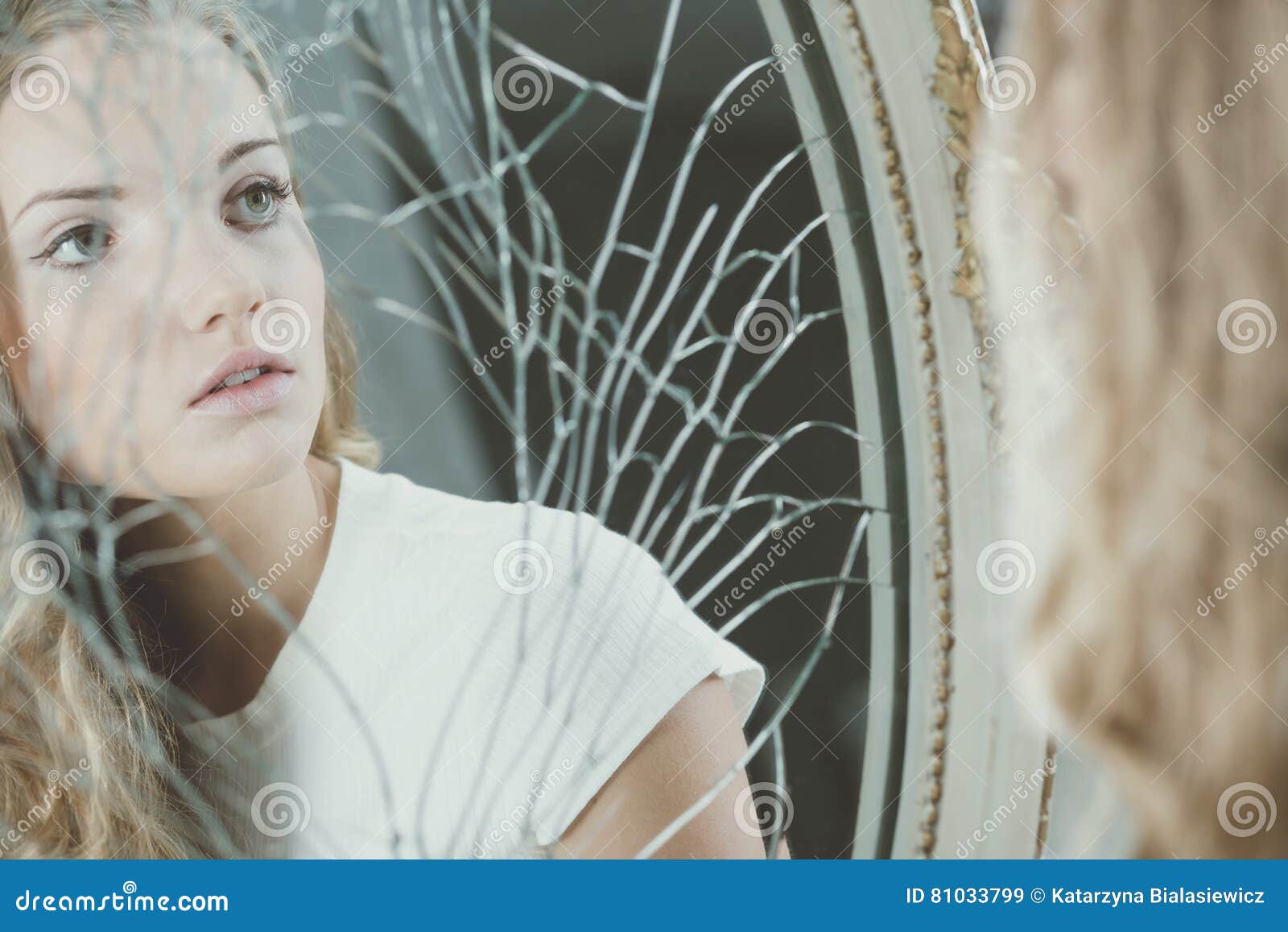 Teenager and broken mirror stock image. Image of mental - 81033799