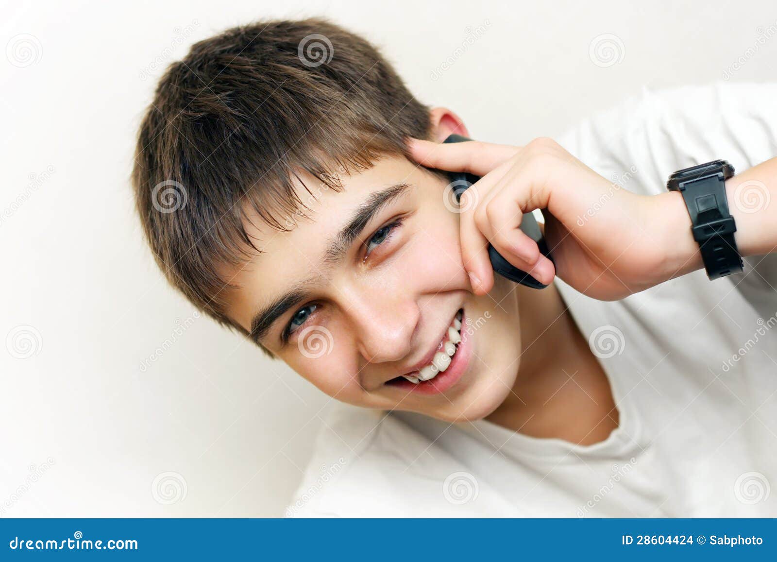 Teenager Call on Phone stock photo. Image of connection - 28604424
