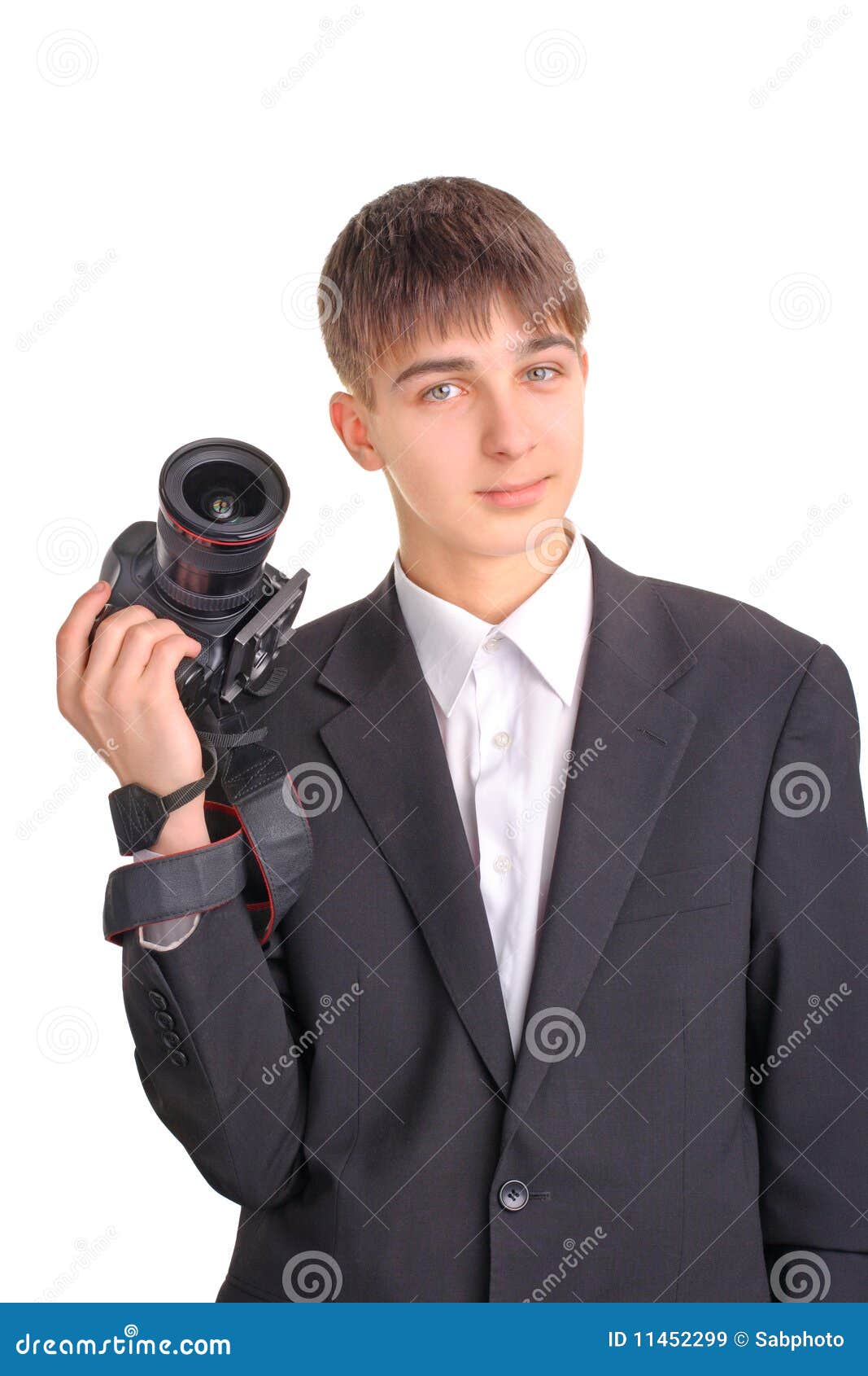 Teenager with camera stock image. Image of enjoyment - 11452299