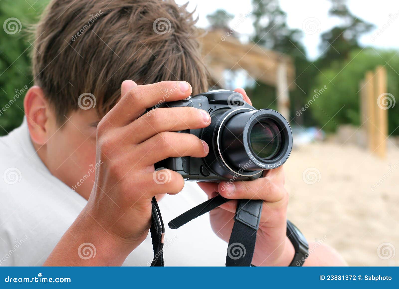 Teenager with camera stock photo. Image of human, photograph - 23881372