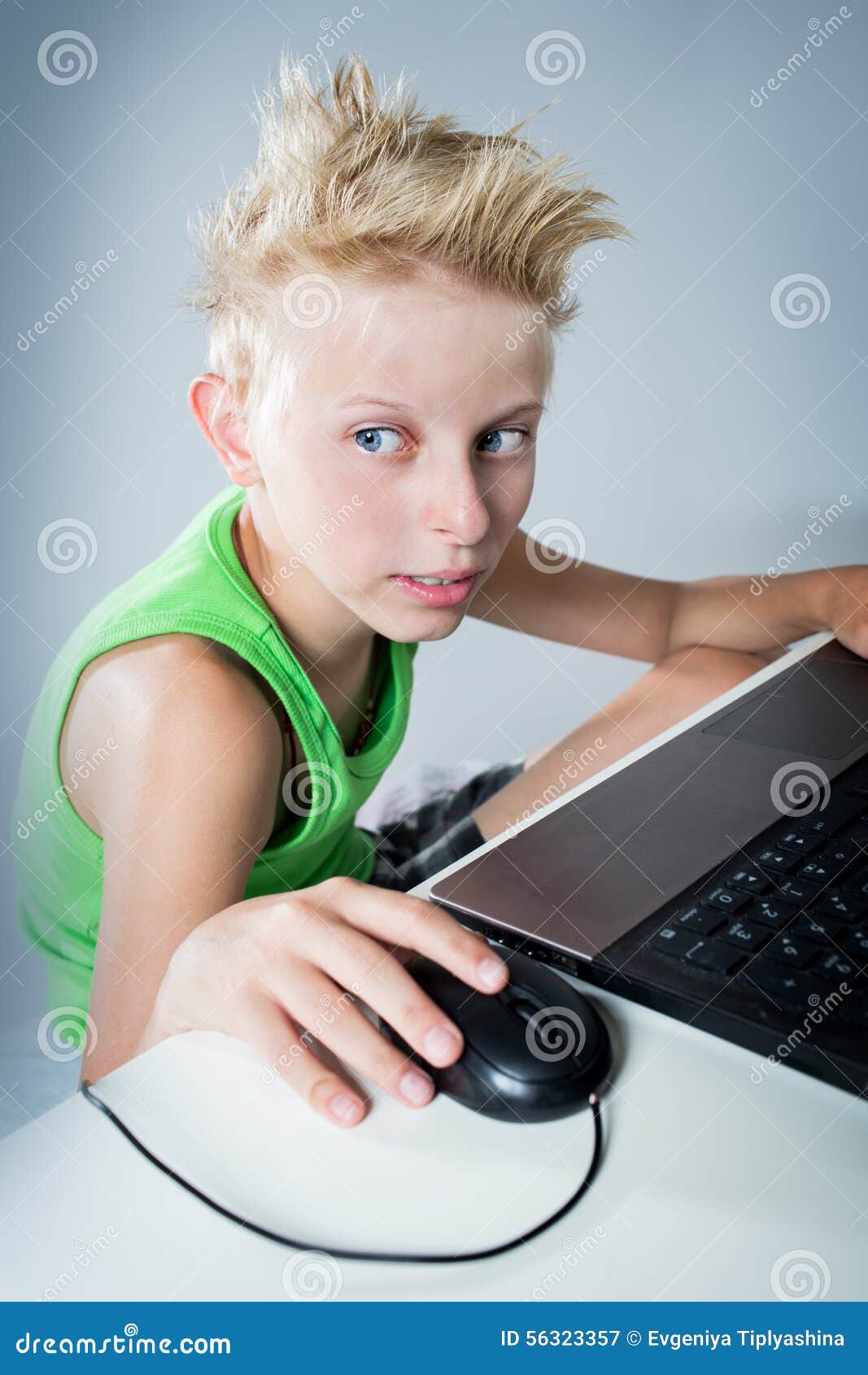 Teenager at a computer stock image. Image of person, male - 56323357