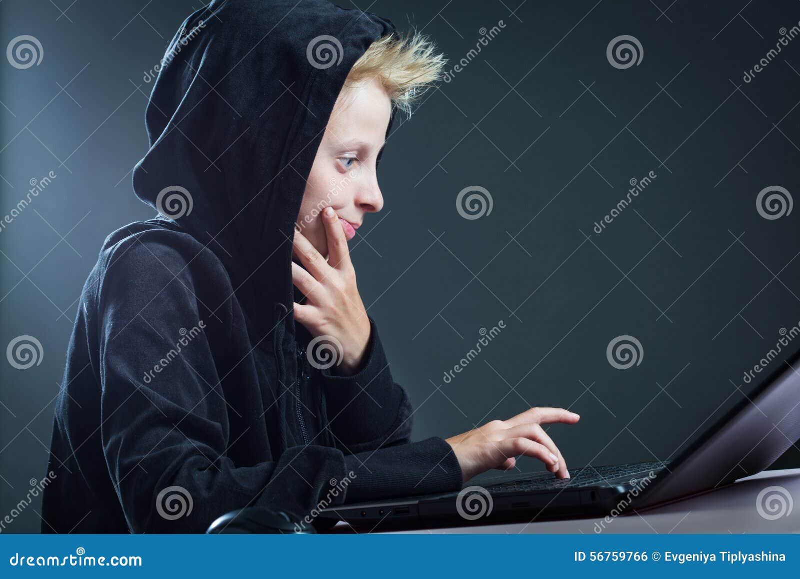 Teenager at a computer stock photo. Image of game, college - 56759766