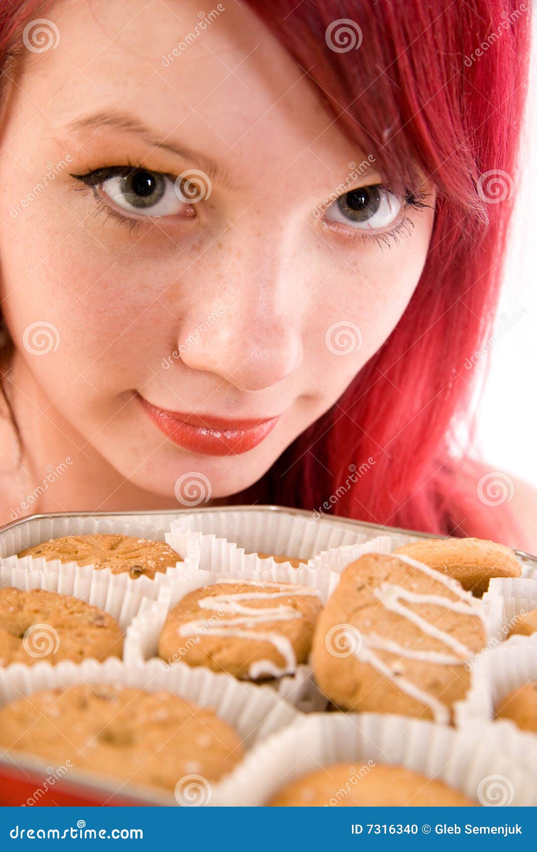 Teenager with cookies stock photo. Image of indoor, baked - 7316340