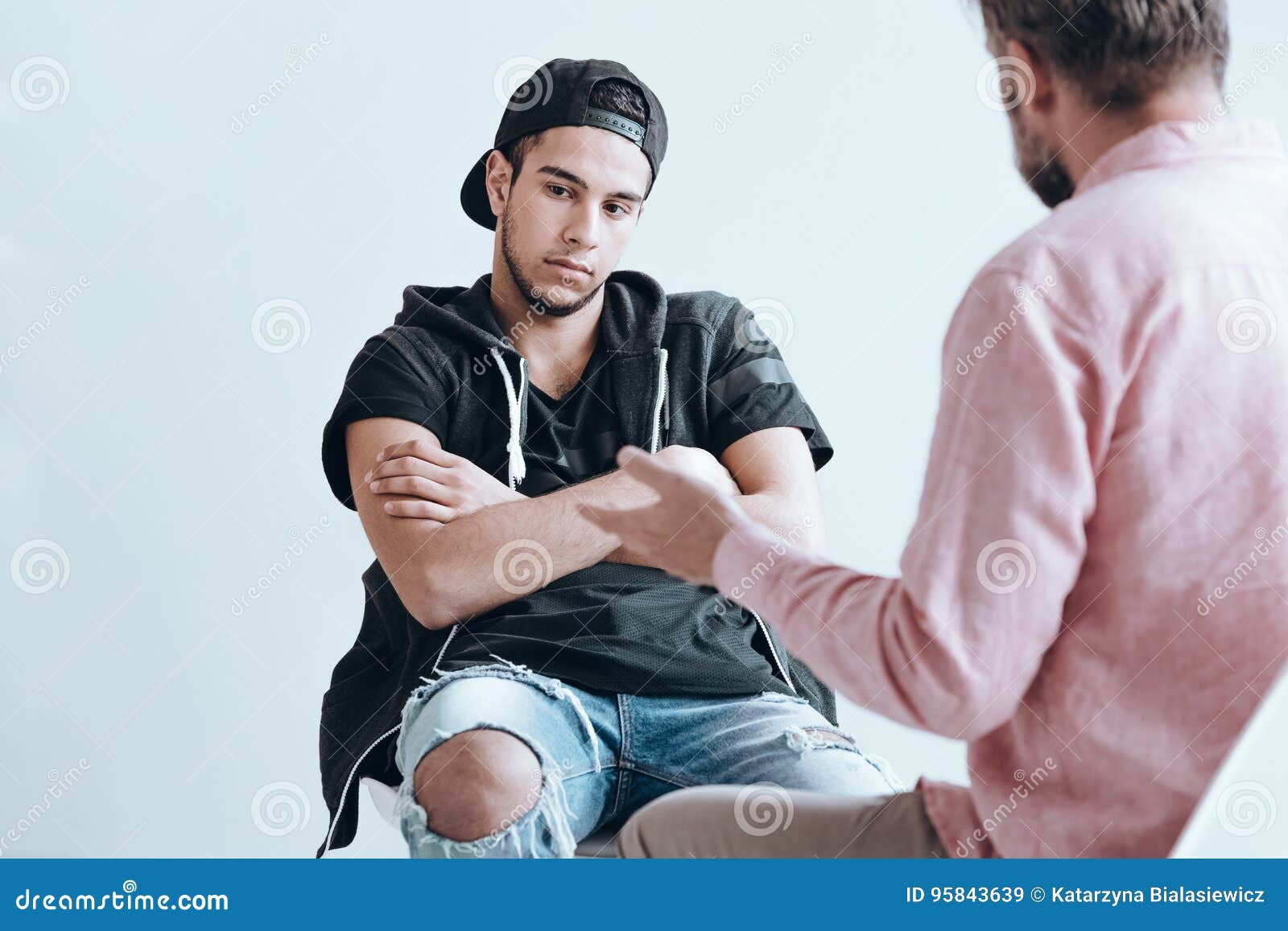 Teenager deep in though stock image. Image of group, psychologist ...