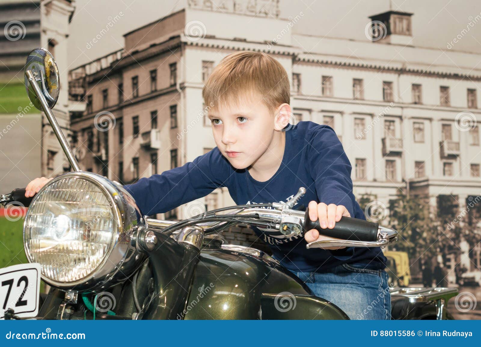 A Teenager Driving a Motorcycle Stock Photo - Image of small, drive ...