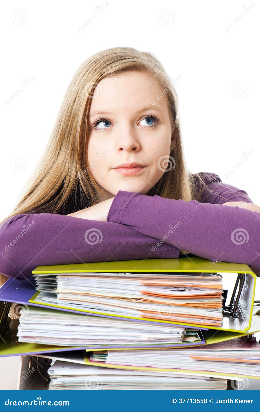 Teenager with file folders stock photo. Image of human - 37713558