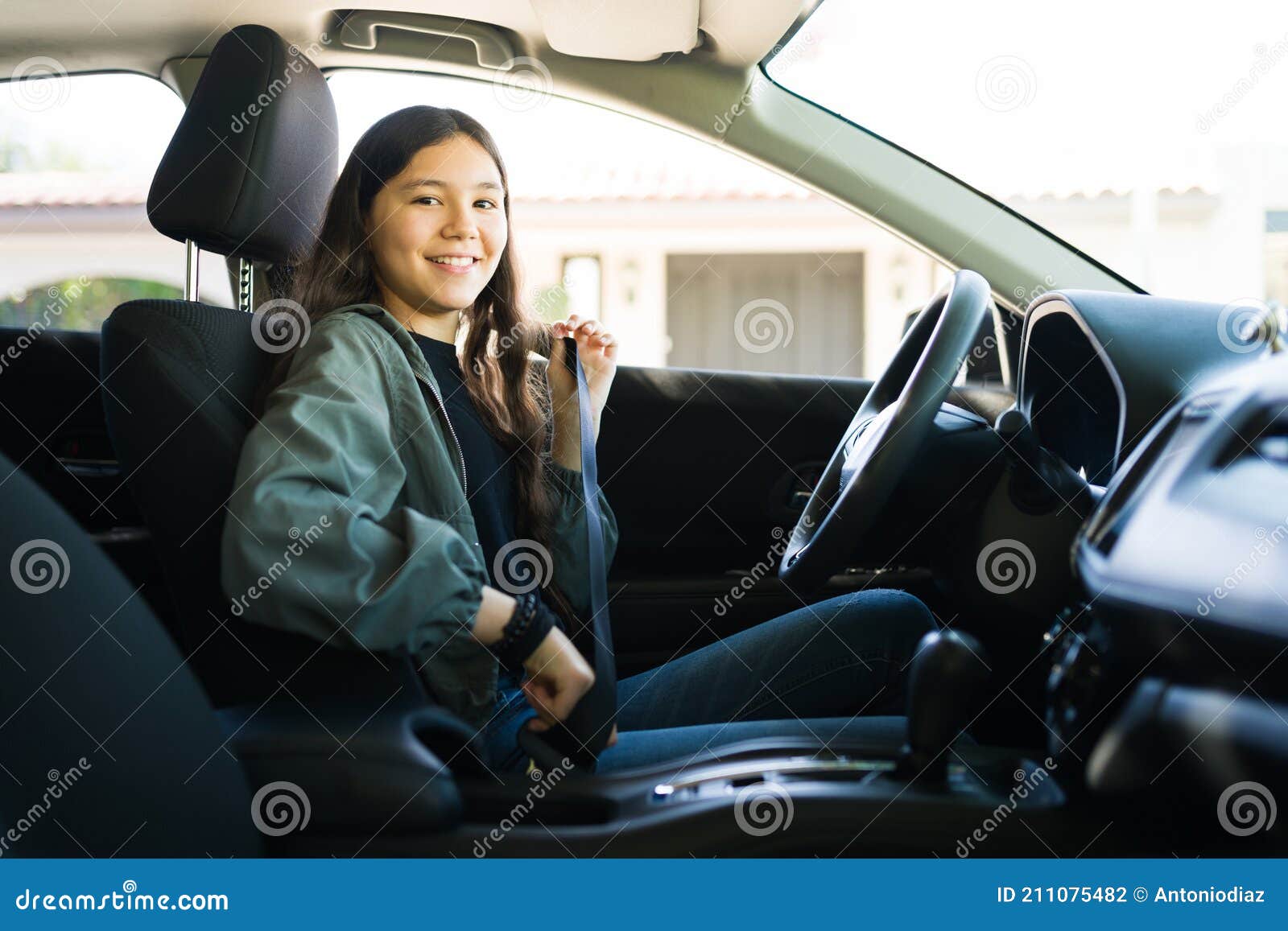 Teenager Girl Preparing To Start Her Car and Drive Stock Photo - Image ... Teenager Girl Preparing To Start Her Car and Drive Stock Photo - Image ...