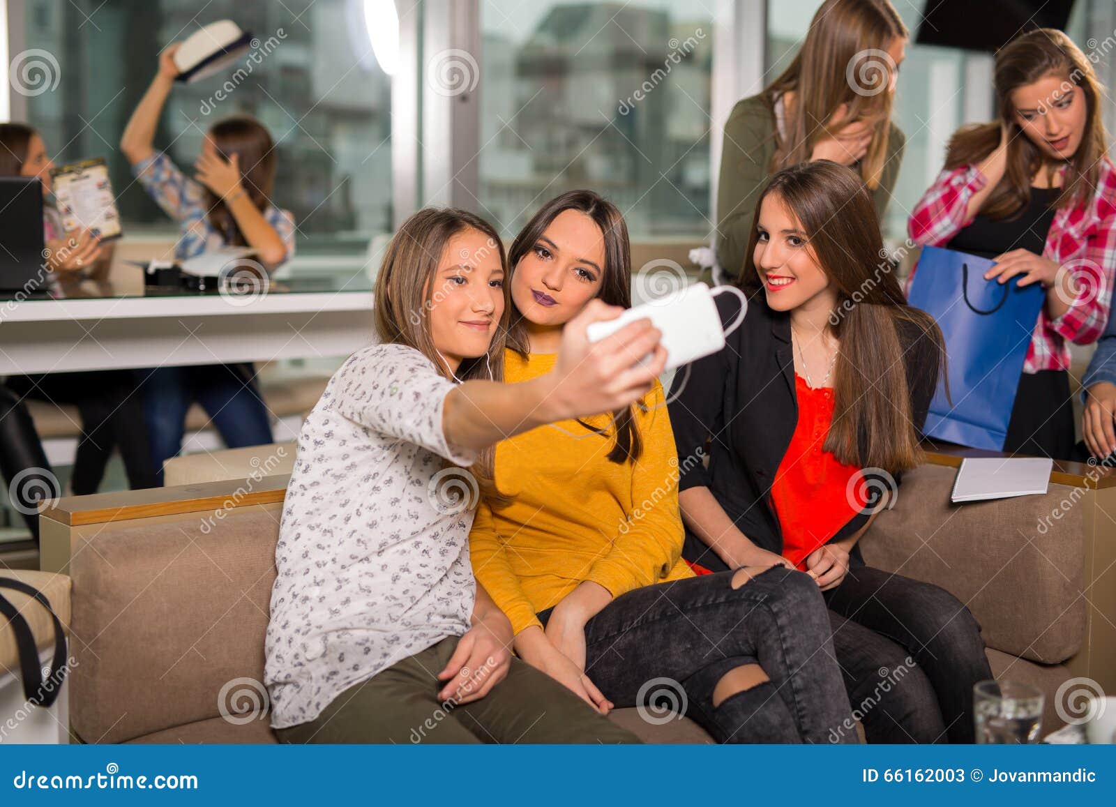 Teenager Girls Hanging Out Together Stock Image Image Of Group