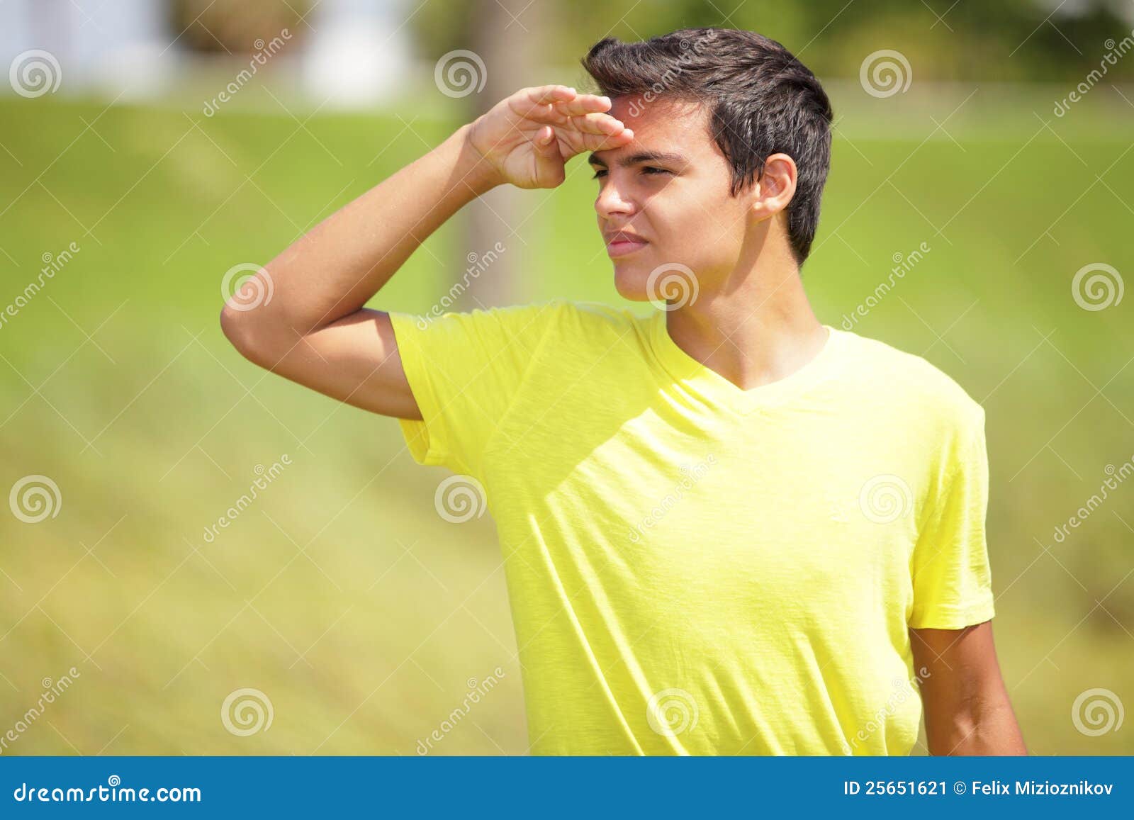 Teenager on the lookout stock image. Image of selective - 25651621