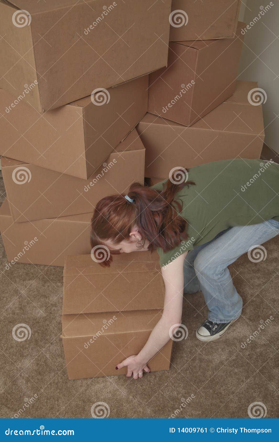 Teenager moving stock image. Image of woman, moving, young - 14009761
