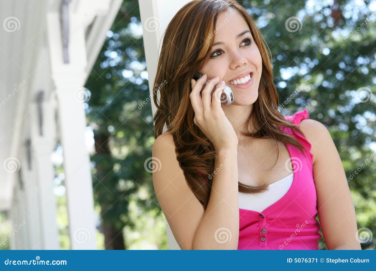 Teenager on Phone stock image. Image of person, outdoor - 5076371