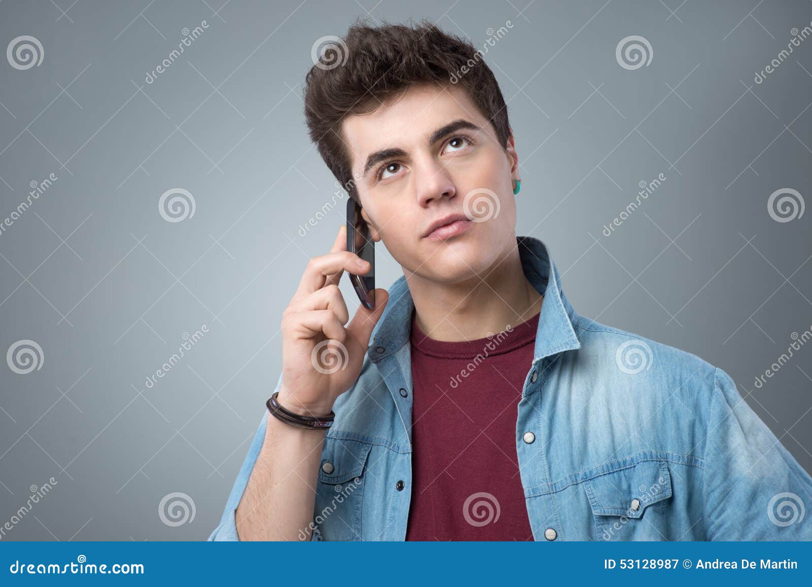 Teenager on the phone stock image. Image of adolescence - 53128987