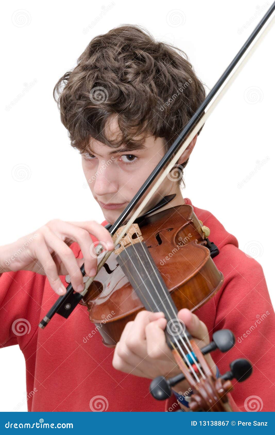Teenager playing violin stock image. Image of playing - 13138867