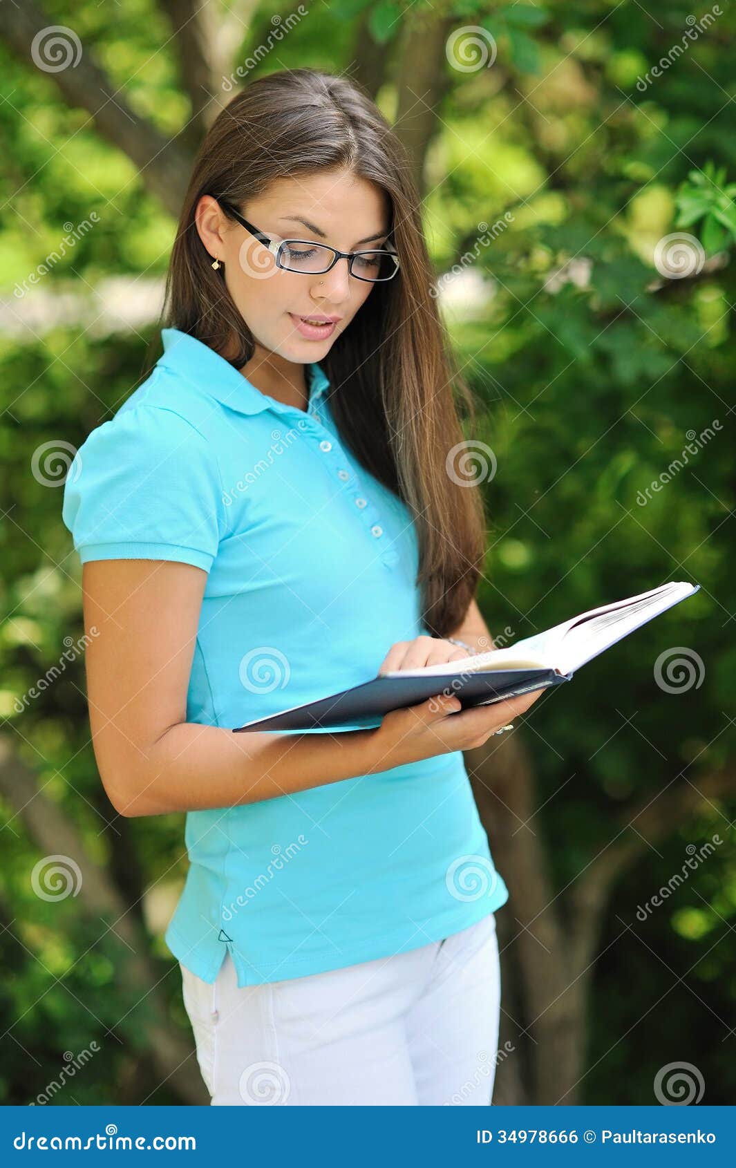 Teenager Reading Book and Learn Something Stock Photo - Image of ...