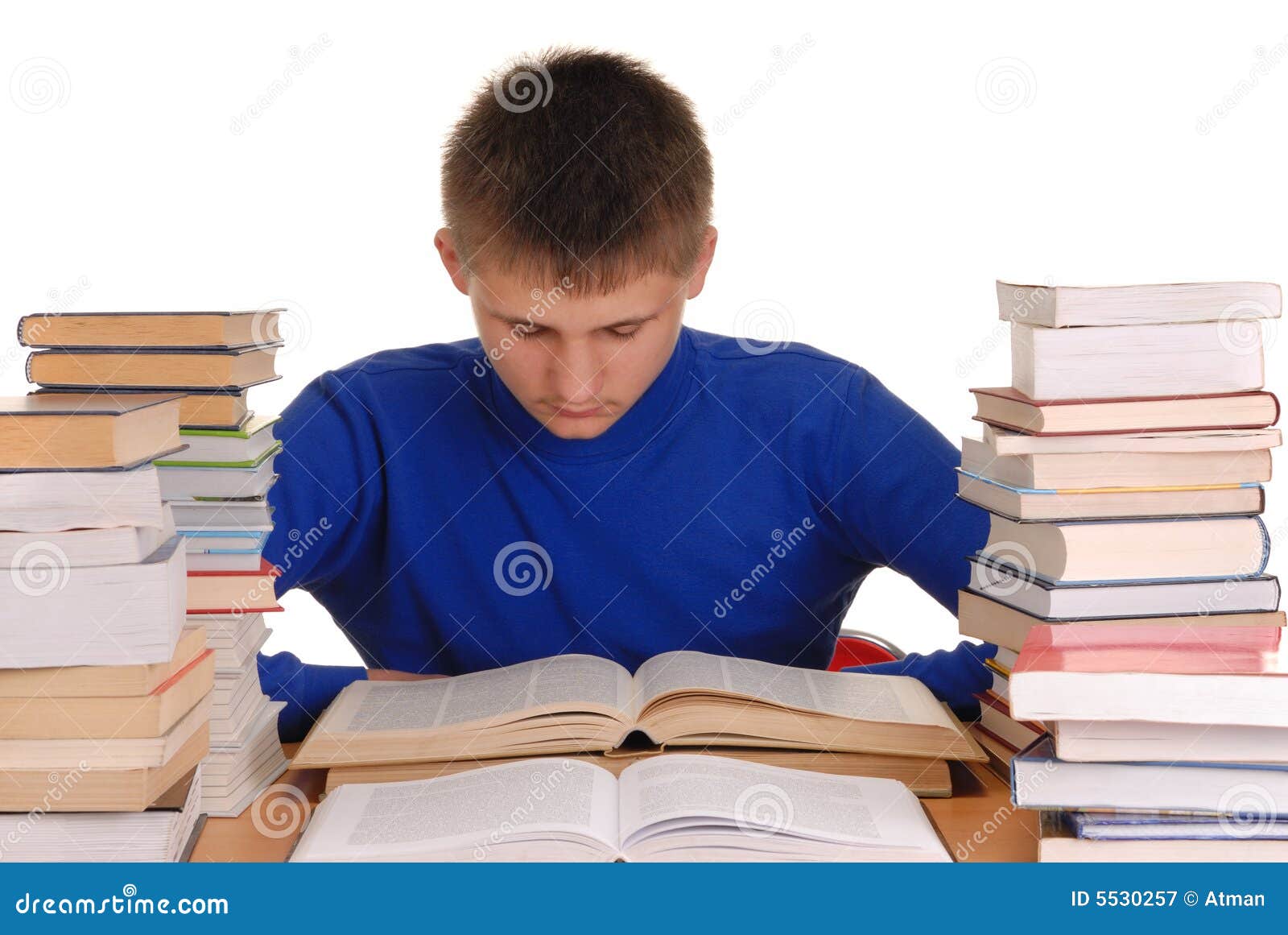 Teenager Reading Books stock image. Image of white, book - 5530257
