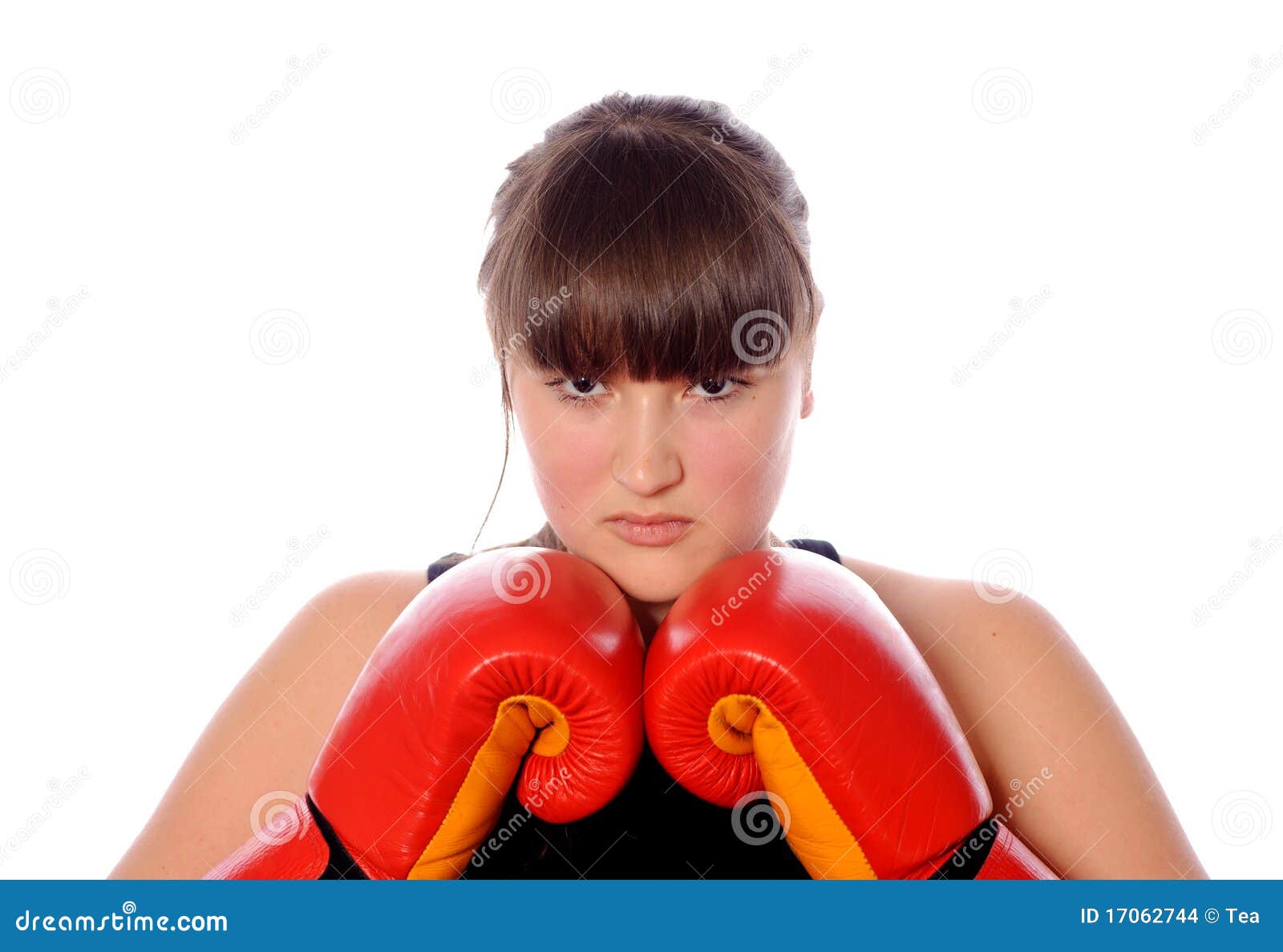 Teenager ready for fight stock photo. Image of glove - 17062744