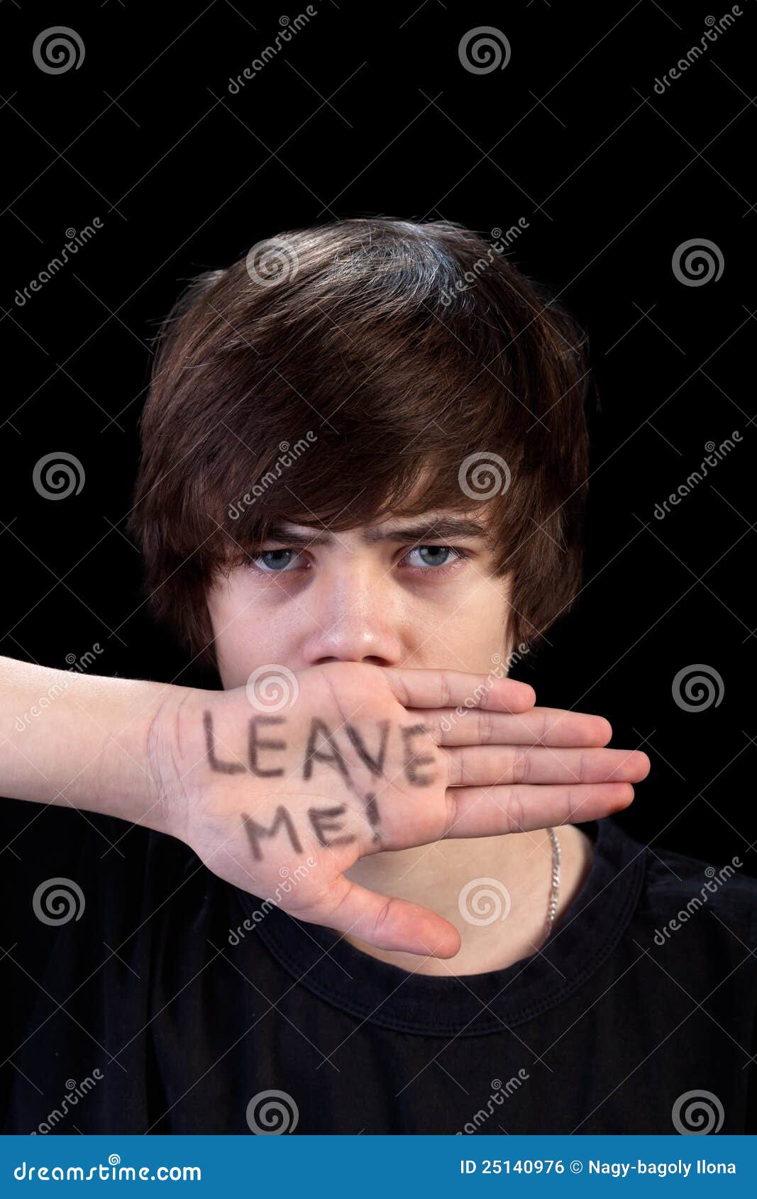 Teenager Refusing Help Royalty Free Stock Image - Image: 25140976