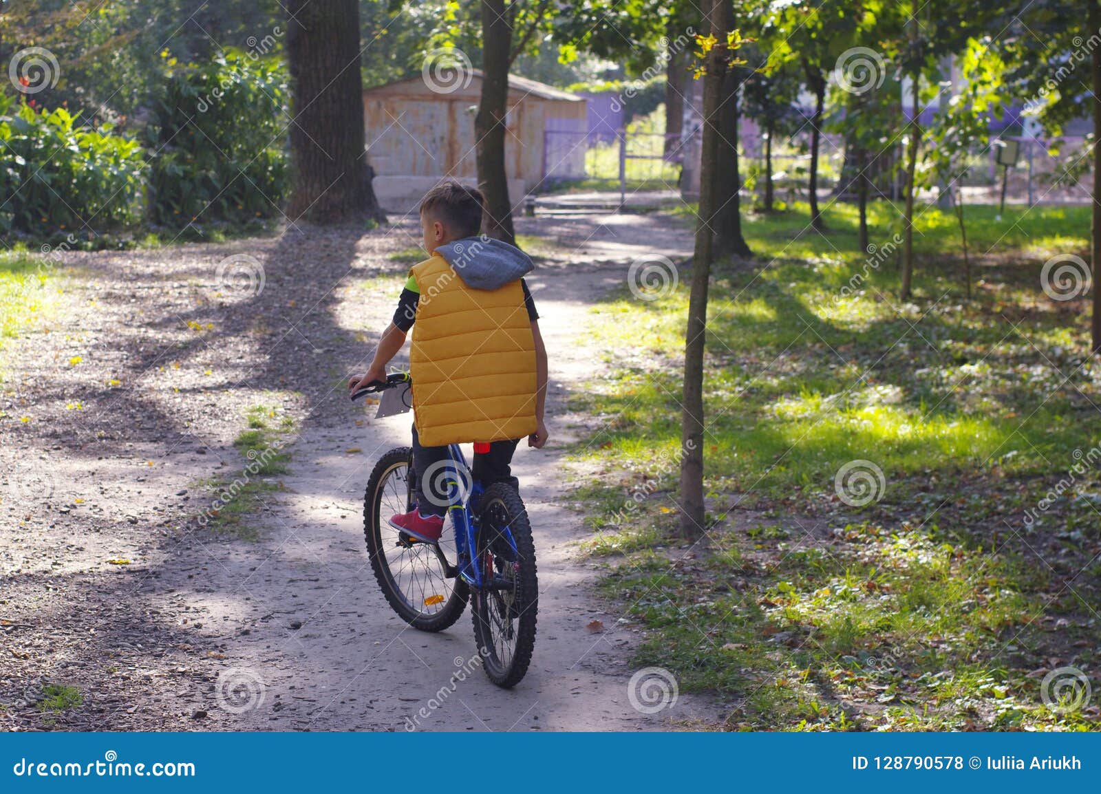 Teenager Riding a Bicycle in the Sun Stock Photo - Image of bicycle ...