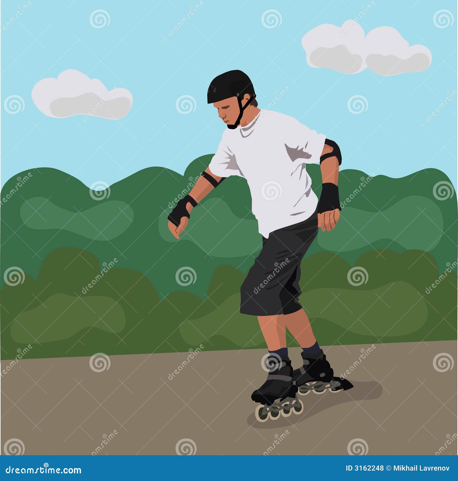 Roller Skating Cartoon Vector | CartoonDealer.com #36544949