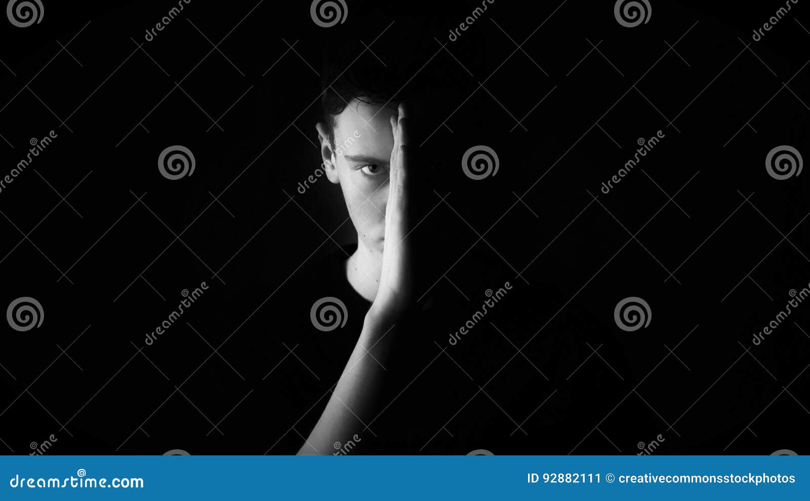 Teenager`s Angry Face Picture. Image: 92882111