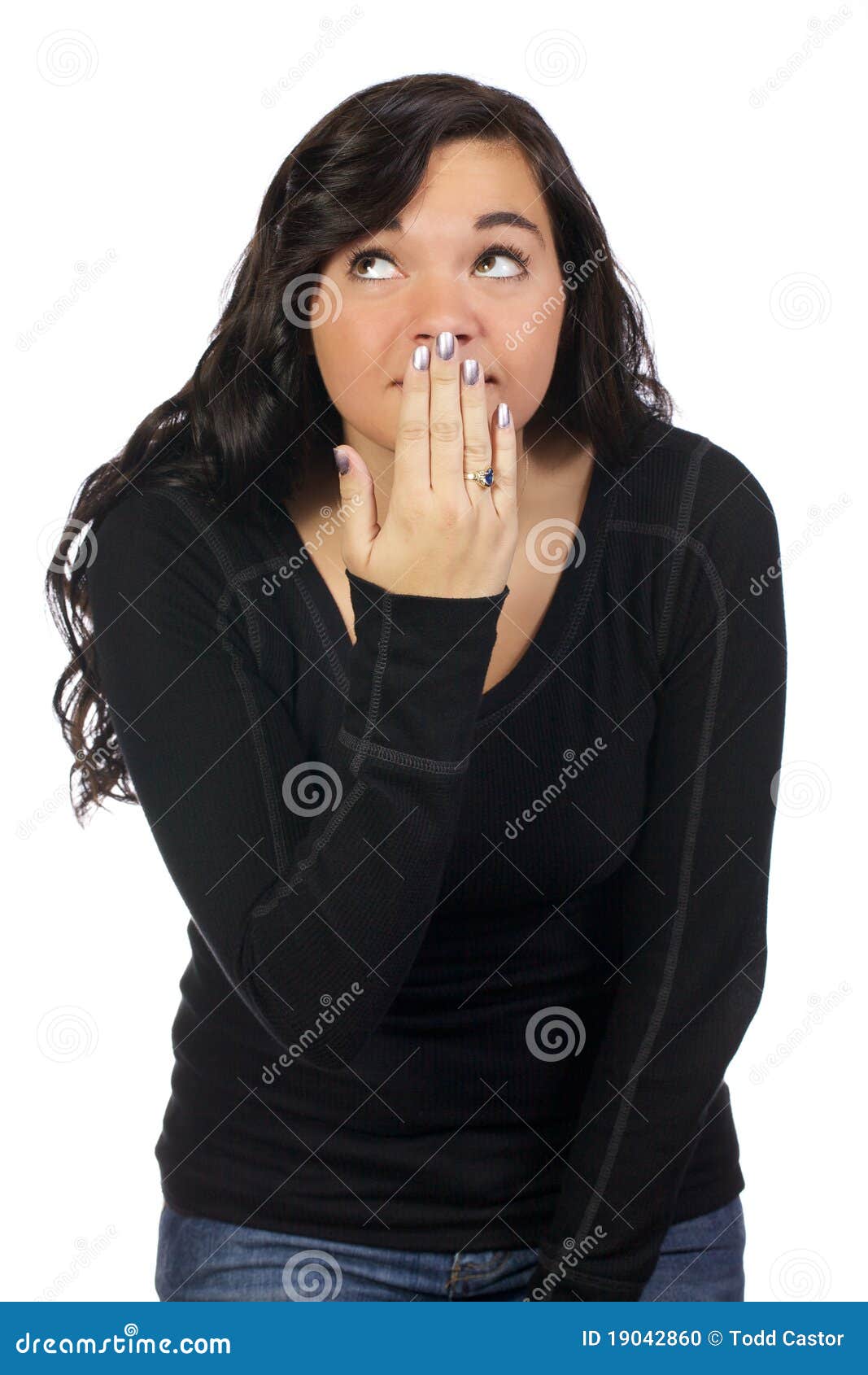 Teenager S Embarrassed Look Stock Photo - Image of space, expression ...