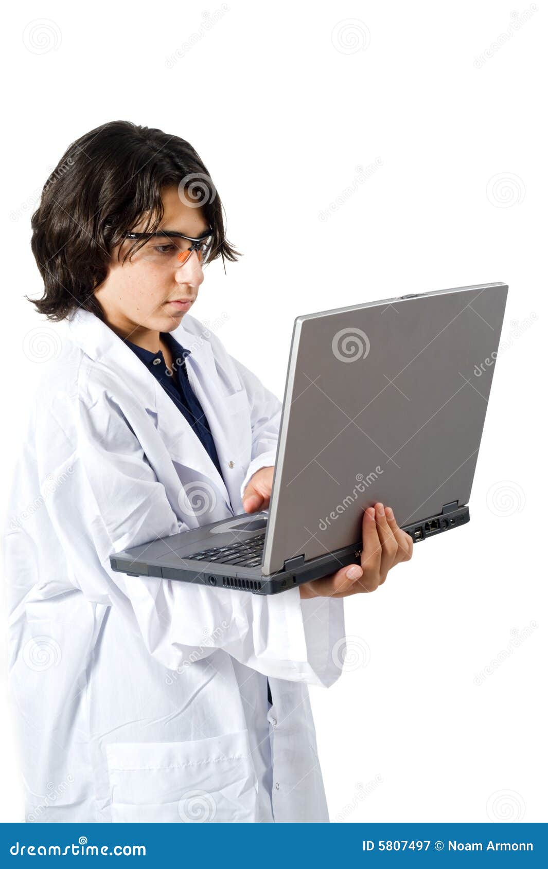 Teenager science laptop stock image. Image of pupil, information - 5807497