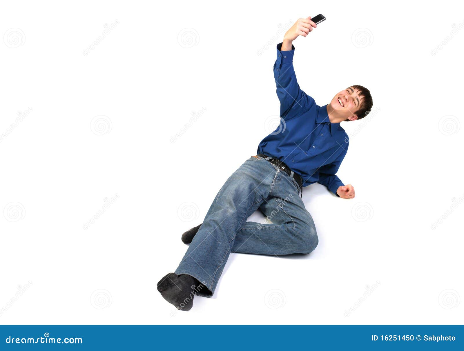 Teenager Shooting with Phone Stock Photo - Image of shirt, photographer ...