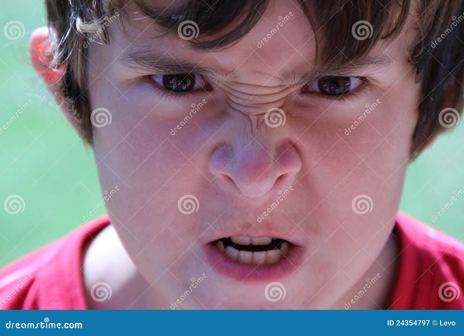 Teenager snarling stock image. Image of unhappy, hair - 24354797