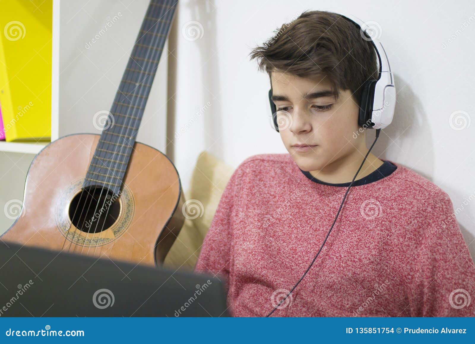 Teenager or Student Working with the Computer Stock Photo - Image of ...