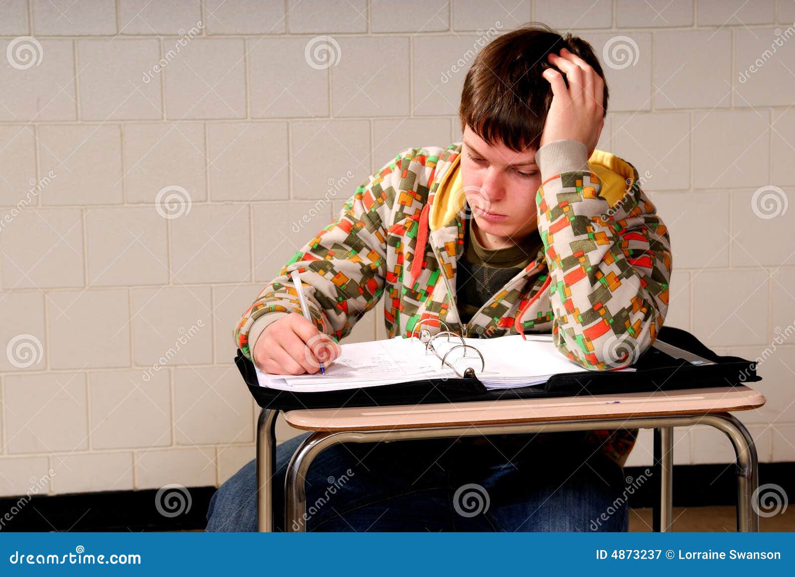 Teenager Taking Notes stock image. Image of skill, learn - 4873237