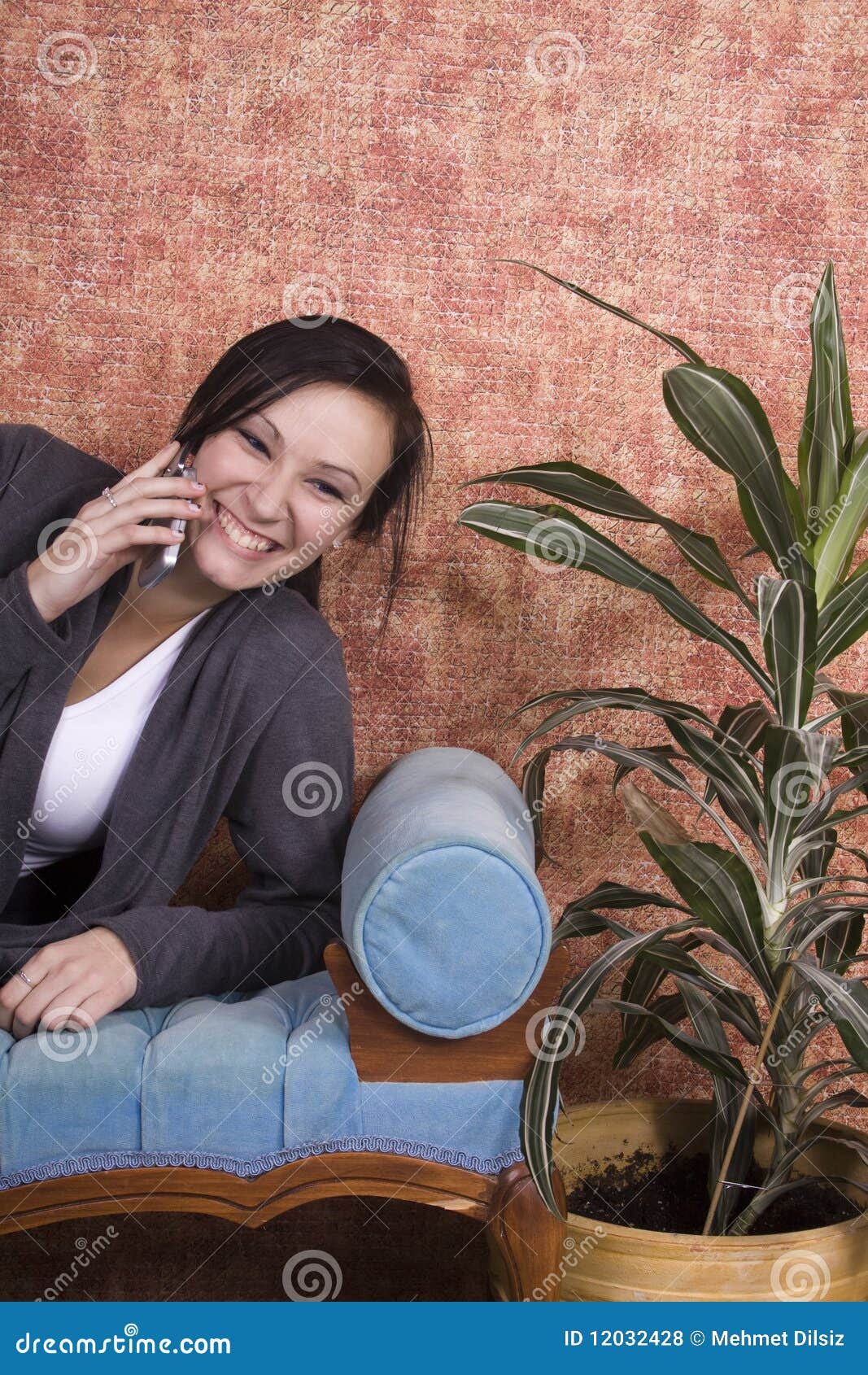 Teenager Talking on the Cell Phone Stock Photo - Image of indoor ...