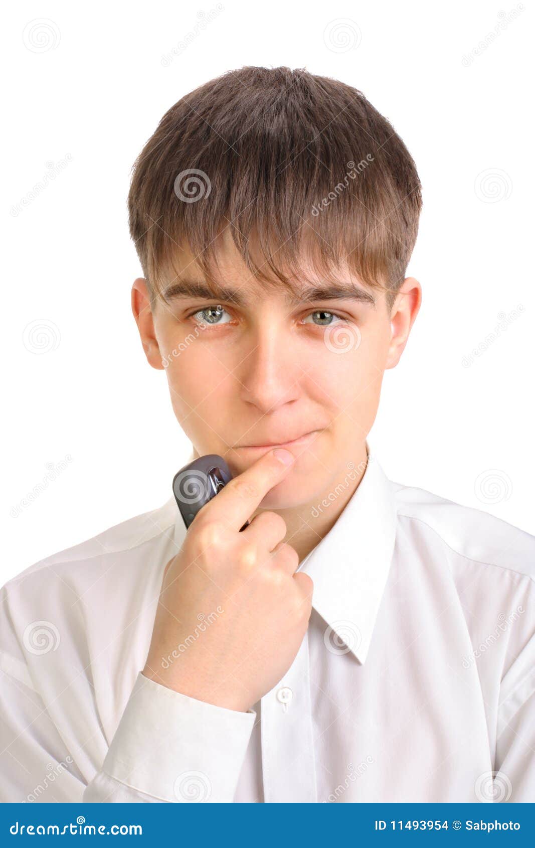 Teenager is thinking stock photo. Image of serious, speculate - 11493954