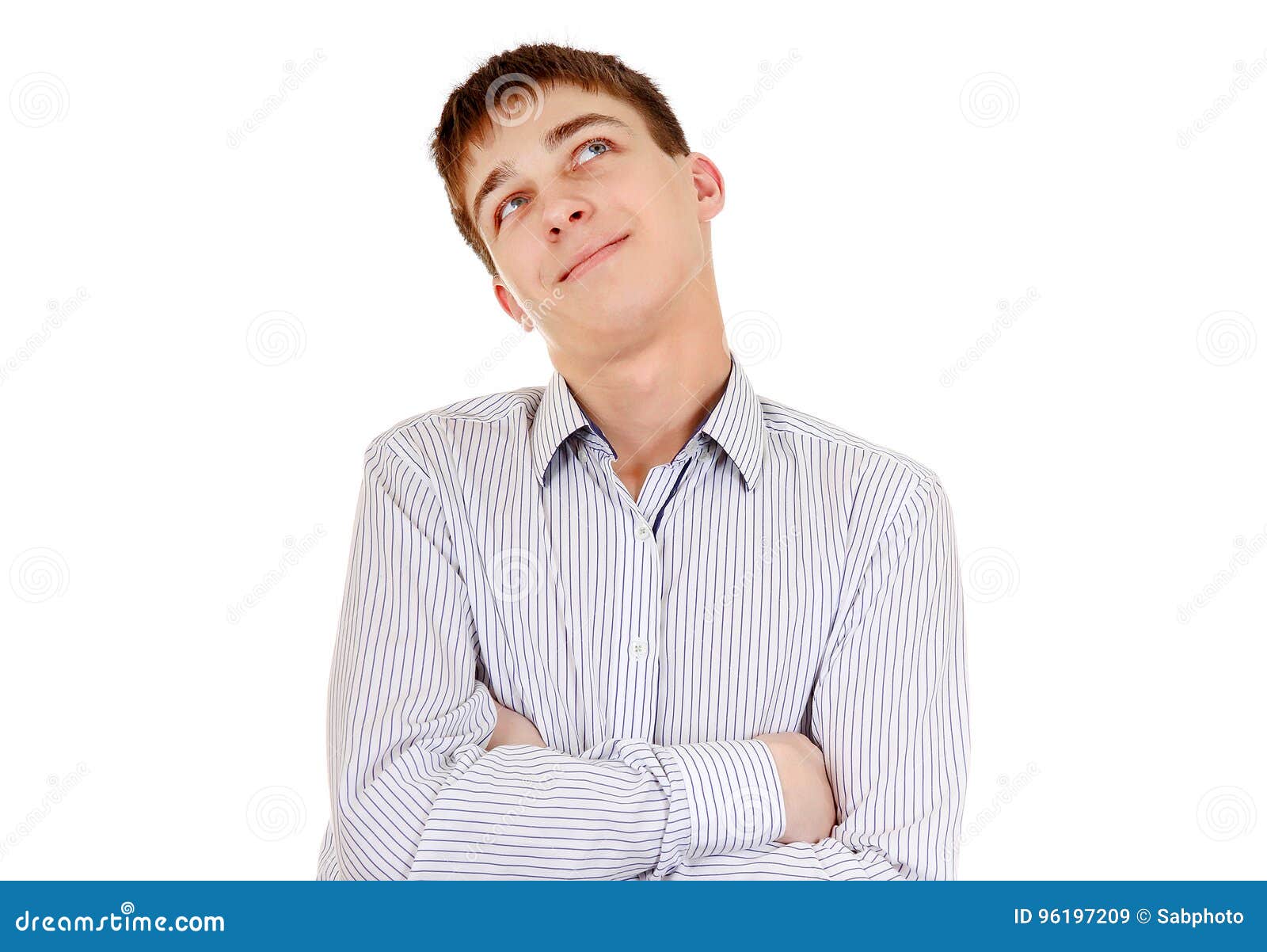 Teenager is Thinking stock image. Image of isolated, closeup - 96197209