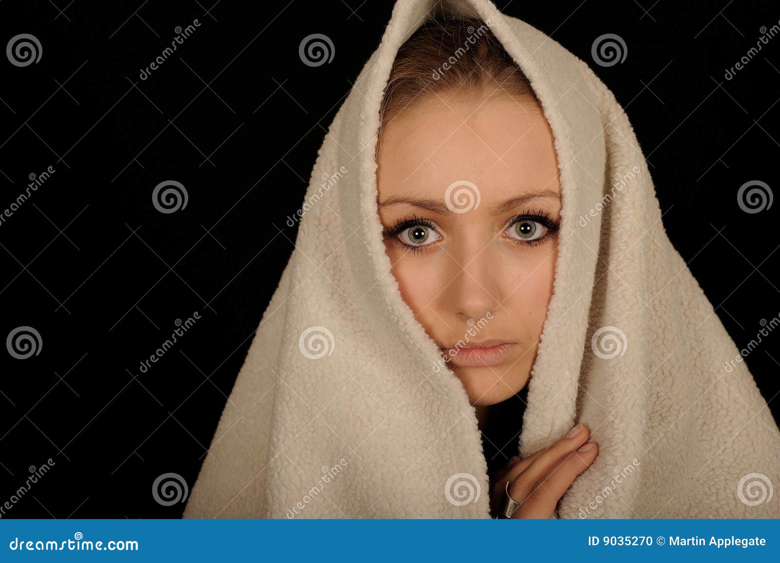 Teenager with Towel Over Head Stock Photo - Image of towel, head: 9035270