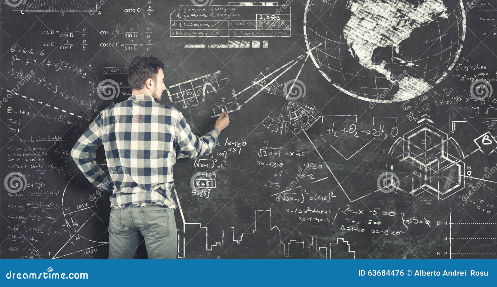 Teenager Tries To Solve Problems Stock Photo - Image of class ...