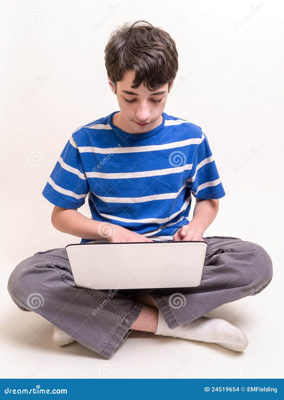 Teenager using computer stock photo. Image of boys, social - 24519654