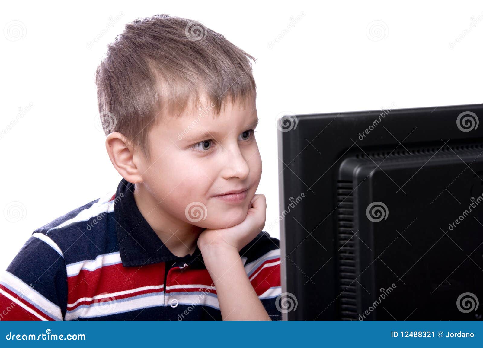 Teenager Working on Computer Stock Image - Image of laptop, student ...