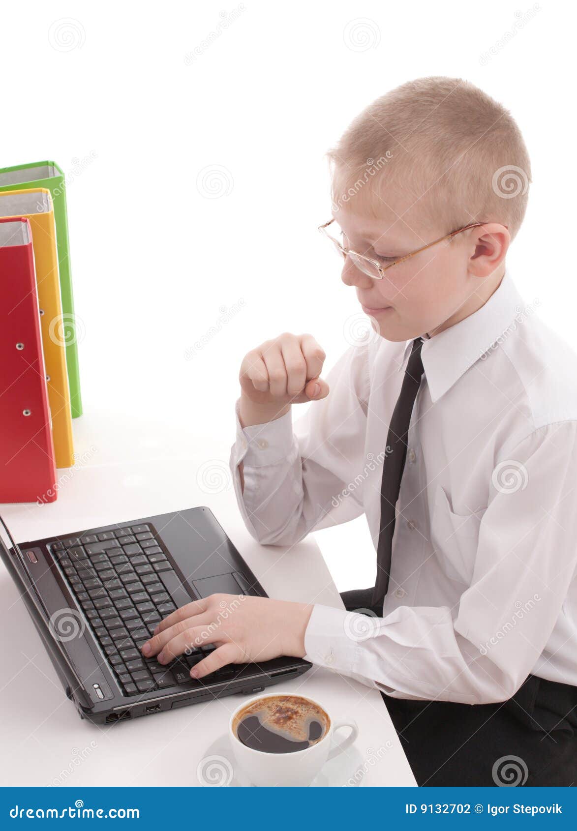 Teenager working on laptop stock photo. Image of computer - 9132702